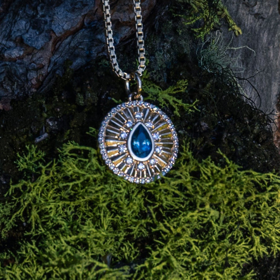 Talismania Jewelry Flow Pendant featuring Blue Montana Sapphire and ...